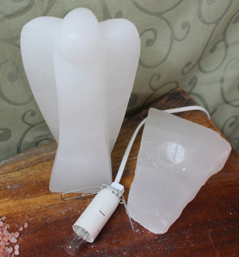 Selenite Angel Lamp | Himalayan Salt Factory