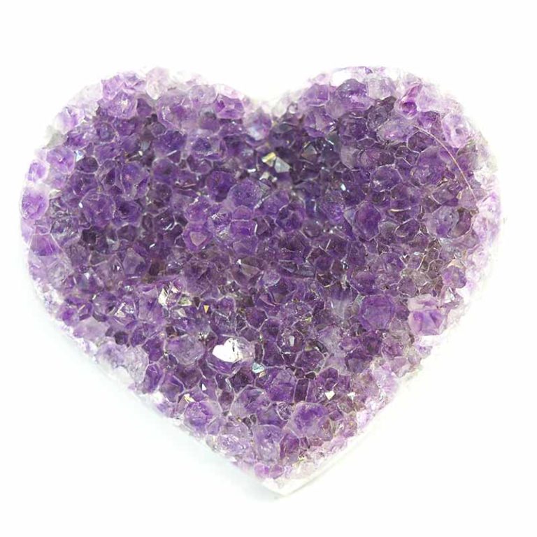 Natural Amethyst Druzy Heart Shape - C1 For Sale - AfterPay Available