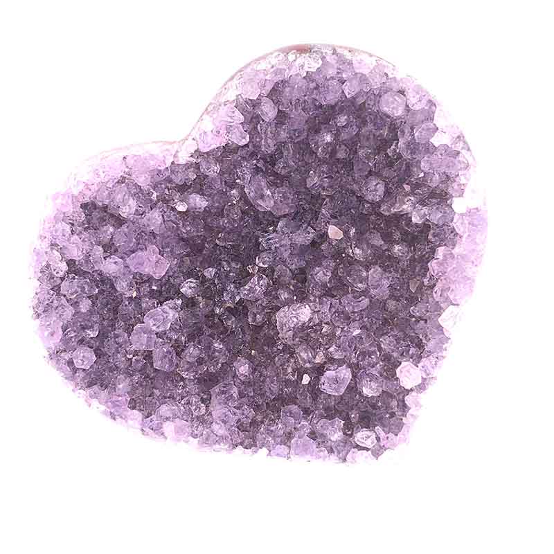 Natural Amethyst Druzy Heart Shape - D4 For Sale - AfterPay Available