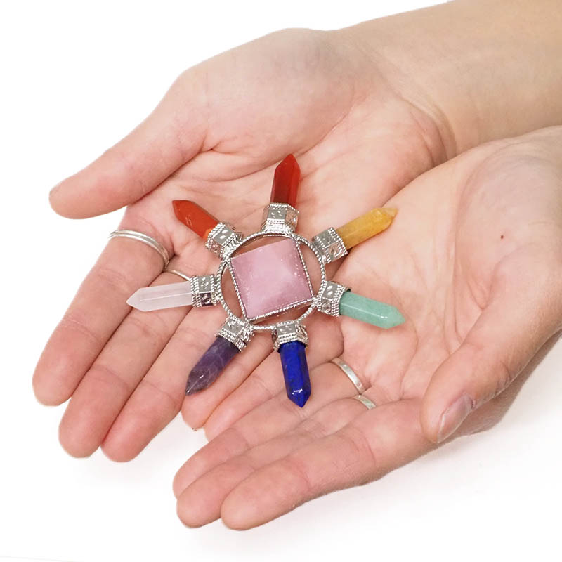 Rose Quartz Crystal Chakra Wheel For Sale - AfterPay Available