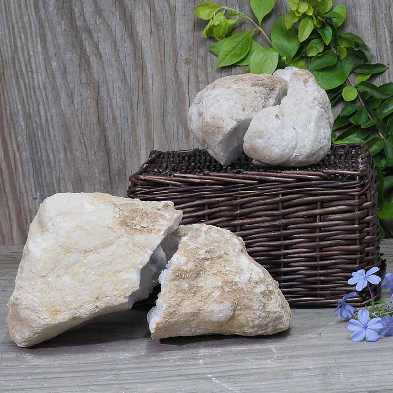 Natural Calcite Geode Pair - 2 Small Geodes Set N451 For Sale ...