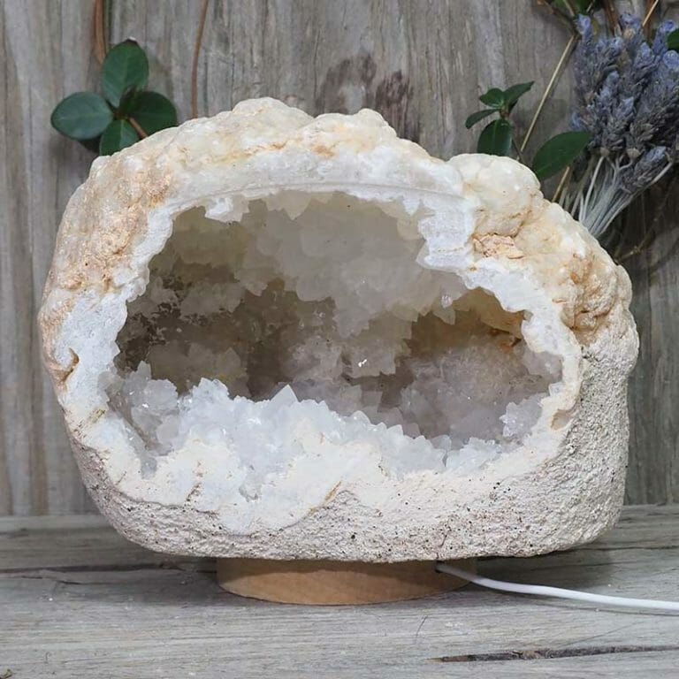 4.19kg Natural Calcite Geode Lamp With Large LED Light Base DN1539 For ...