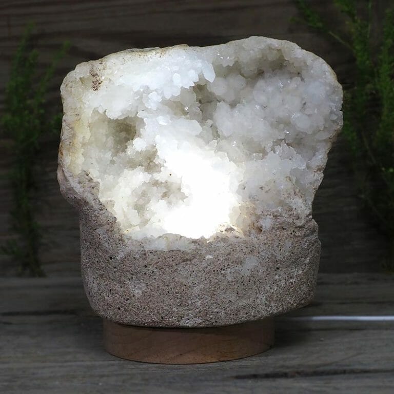 1.98kg Natural Calcite Geode Lamp With Large LED Light Base DS1937 For ...