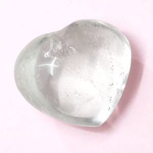 Clear Quartz Small Heart Palm Stone - C Grade For Sale - AfterPay Available