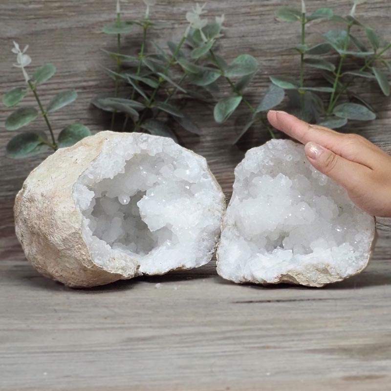 5.12kg Natural Calcite Geode Pair S1224 For Sale - AfterPay Available
