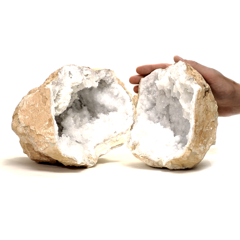 5.6kg Natural Calcite Geode Pair J2049 For Sale - AfterPay Available