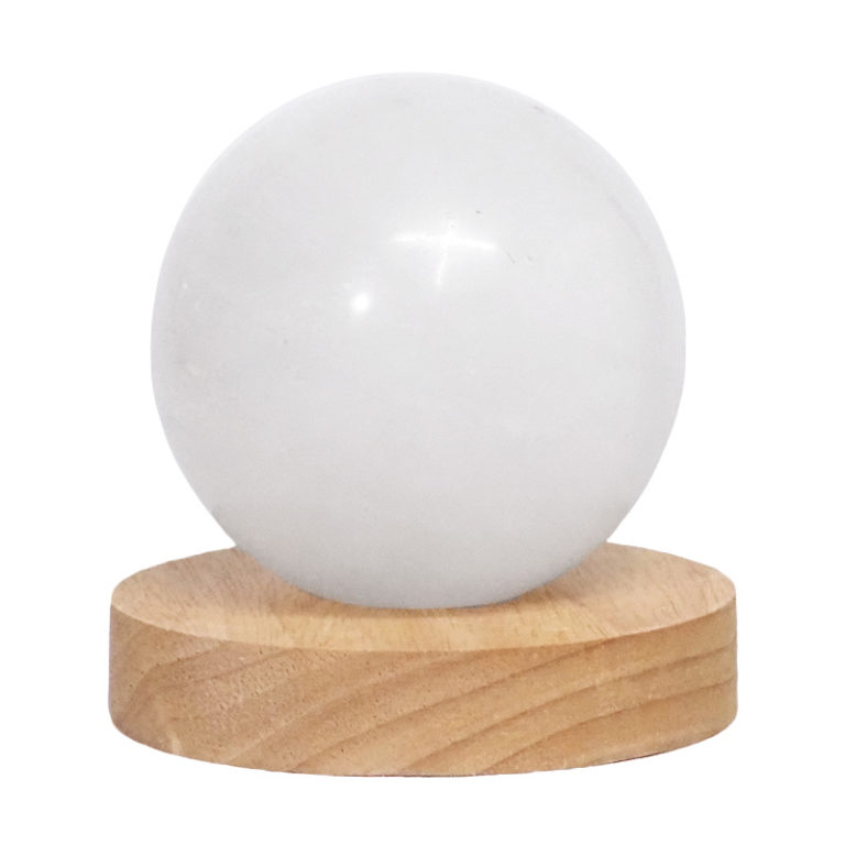 0.89kg White Calcite Sphere With LED Light Large Display Base DV116 For ...