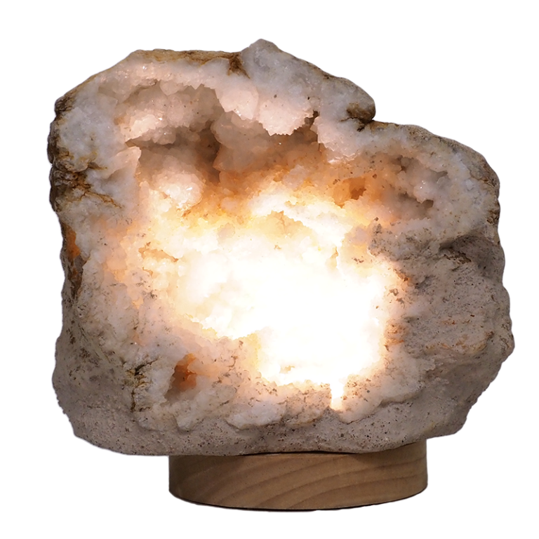 2.2kg Natural Calcite Geode Lamp With Large LED Light Base DK1026 For ...