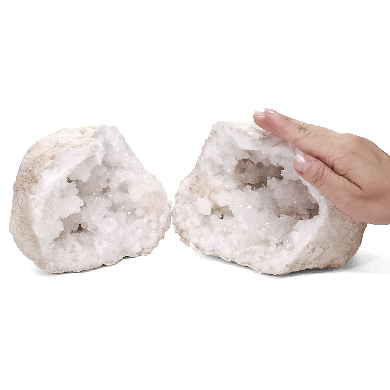 4.89kg Natural Calcite Geode Pair V34 For Sale - AfterPay Available