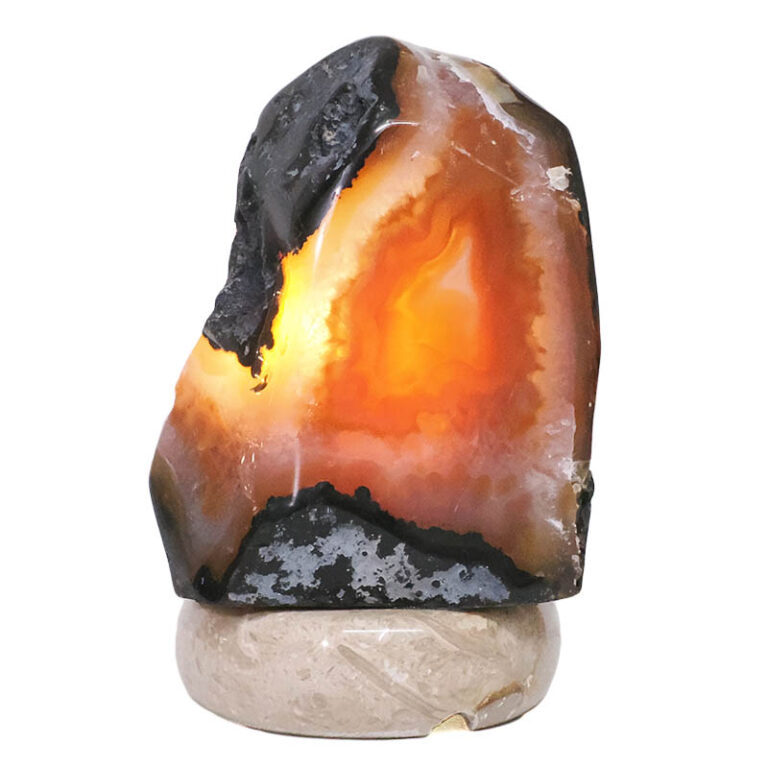 2.52kg Crystal Quartz River Agate Lamp - White LED Bulb S1537 For Sale ...