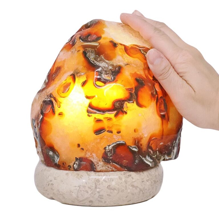 3.68kg Crystal Quartz River Agate Lamp - White LED Bulb S1540 For Sale ...
