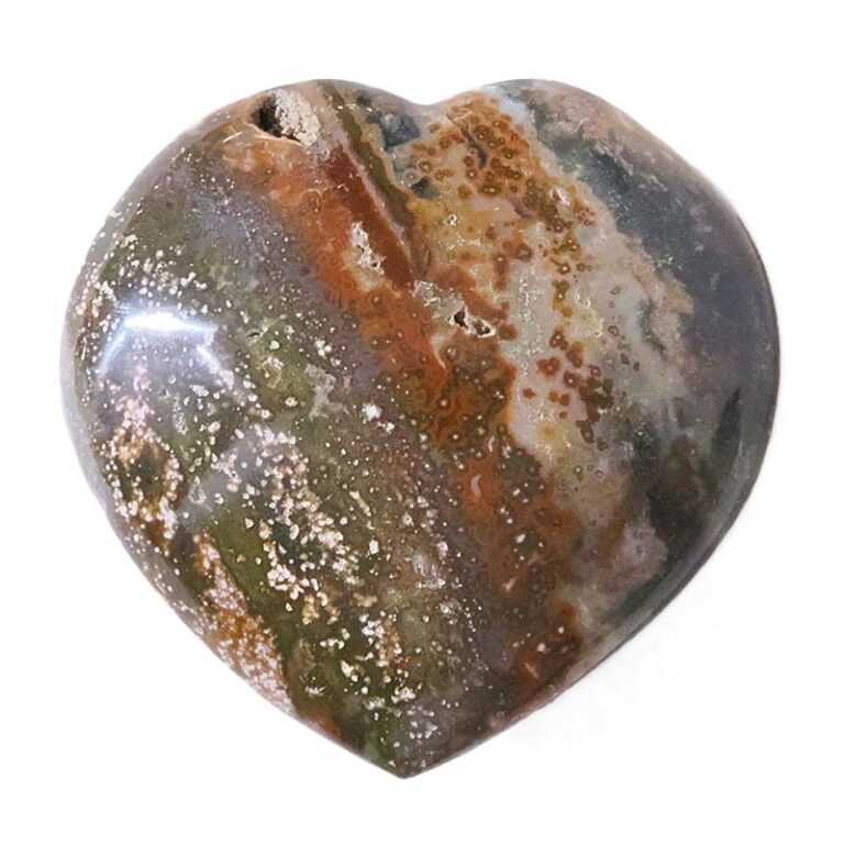 Madagascar Ocean Jasper Heart Crystal Stone (8cm-9cm) For Sale ...