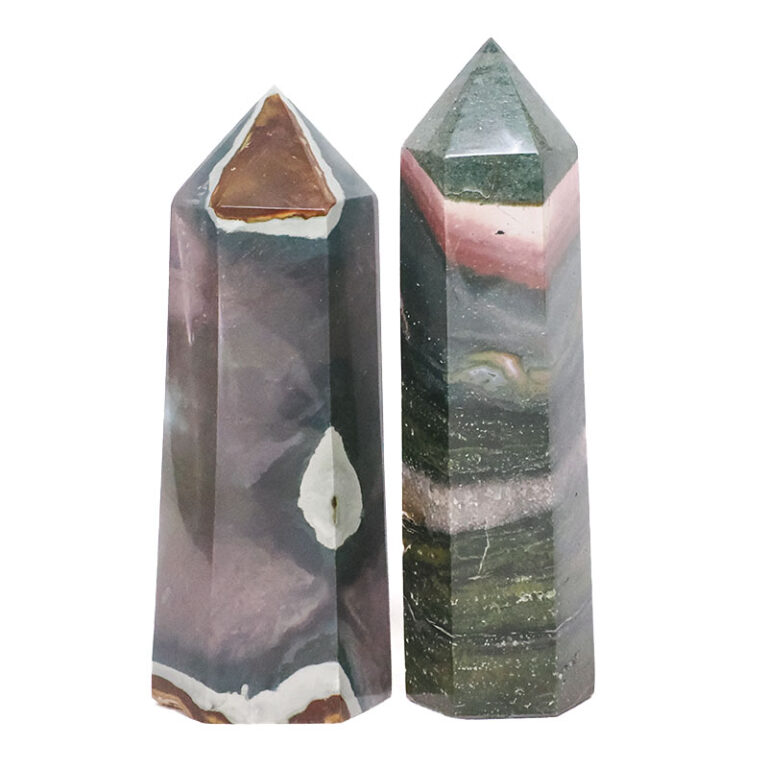 1.35kg Madagascar Ocean Jasper Terminated Point Set 2 Pieces K1187 For ...