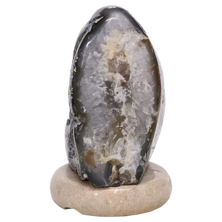 3.8kg Crystal Quartz River Agate Lamp - White LED Bulb N2257 For Sale ...